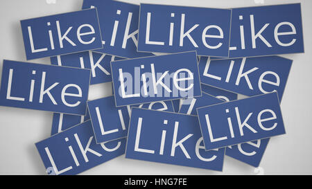 A lot of like buttons. Social media concept. Illustration Stock Photo ...