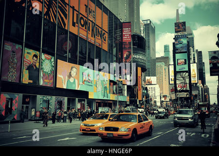 View on the Times Square in New York City, NY, United States, 07 March ...
