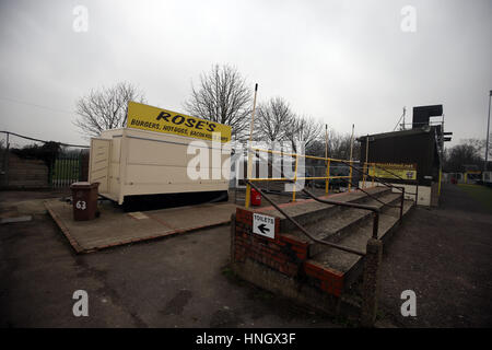 A general view of Gander Green Lane, home of Sutton United football ...