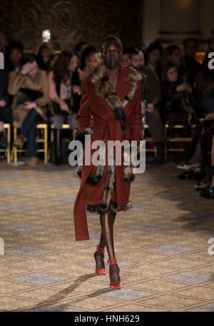 Alek Wek walks the runway during the Thom Browne Fall/Winter 2025 ...