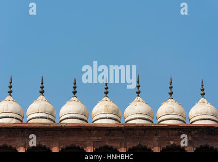Taj Mahal entrance gateway close up view with Chhatri dome shaped ...