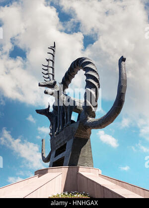 ANKARA, TURKEY: Hittite Sun sculpture in Sihhiye Square, Ankara Stock ...