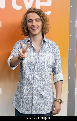 Singer Manel Navarro during his presentation as a Spain contestant for ...