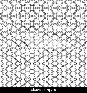 Beautiful black islamic girih pattern isolated on white background ...