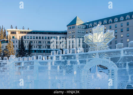 Ice Castle, winter, Lake Louise, Banff National Park, Alberta, Canada ...