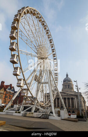 The Nottingham eye, ferris wheel in Nottingham's old market square ...