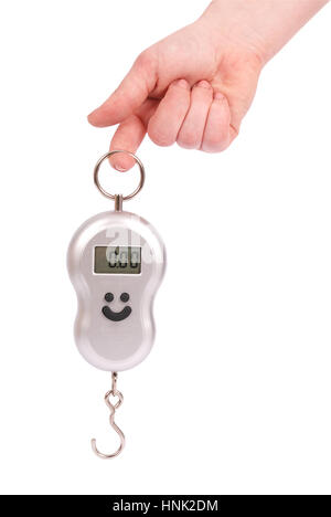 Portable electronic scale isolated on a white background Stock Photo ...