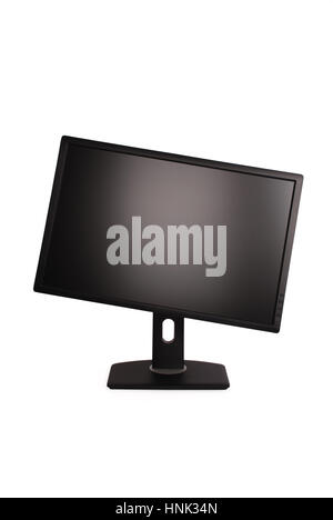 Black PC monitor black background with soft shadow (Clipping path Stock ...