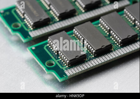 closeup SIMM 72-pin RAM isolated on white background Stock Photo - Alamy