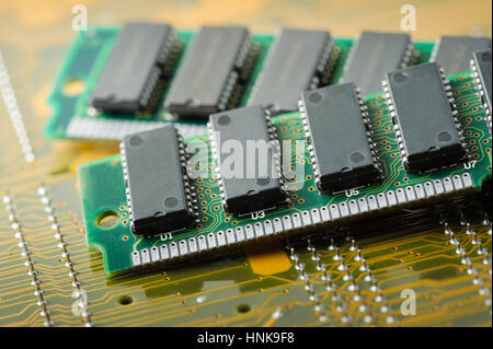closeup SIMM 72-pin RAM isolated on white background Stock Photo - Alamy