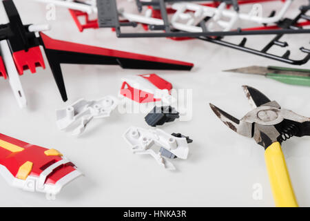 plastic model ktis, sprue or injection moulding of toy Stock Photo - Alamy