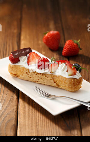 close up shot of cream puff in natural light Stock Photo - Alamy