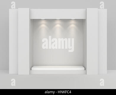 Front view of shop exterior with pedestal Stock Photo - Alamy