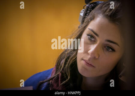 Singer Lucie Jones in the recording studio for Midsomer Murders Album ...