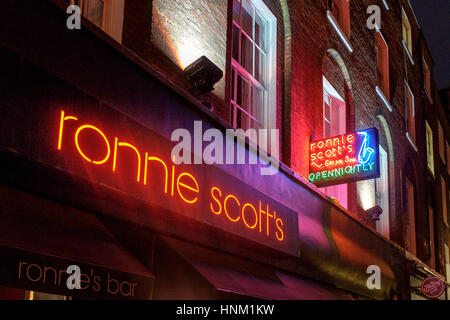 Ronnie Scott's neon sign at night Jazz music venue Soho London England UK Stock Photo - Alamy