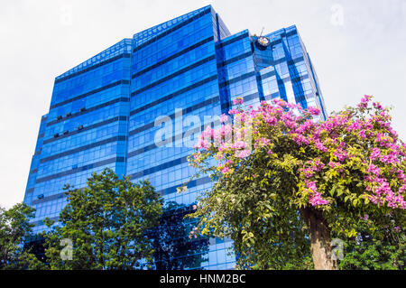 Davao city with modern buildings, business centers on the island of ...