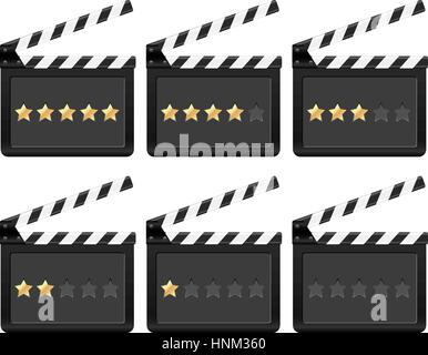 Clapper board, illustration, vector on a white background Stock Vector ...