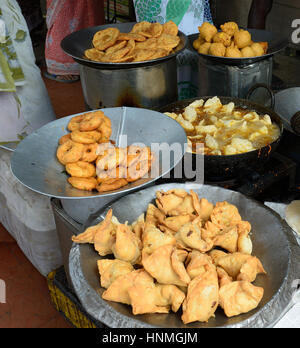 indian street food deep oil fry pakoras in a plate Stock Photo - Alamy