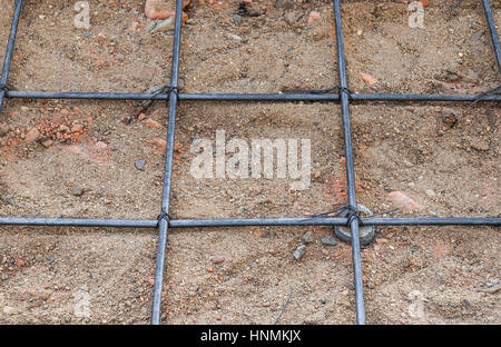 Steel Wire Mesh for Concrete Floor in Construction Site Stock Photo ...