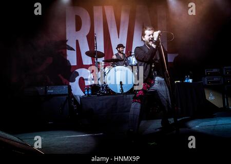 Milan, Italy. 14th Feb, 2017. Rival Sons perform live at Alcatraz ...