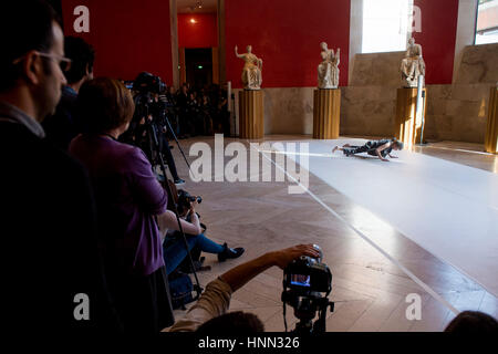 Dancer Claire Cunningham during her performance at the Museo del Prado ...