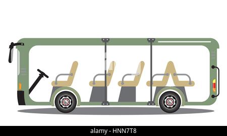 Open side Shuttle Mini bus Vector Stock Vector Image & Art - Alamy