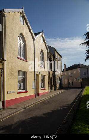 Town centre with Trinity House department store, Axminster, Devon Stock ...