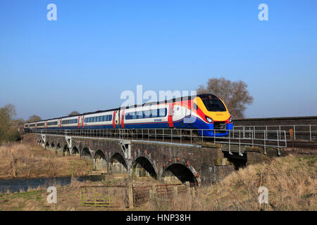 Meridian class 222 004 train, East Midlands Trains livery, between ...