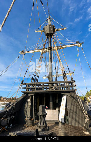 Replica of old spanish galleon, Nao Victoria, ship, vessel, 16th ...