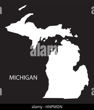 Michigan state map with counties borders and colored congressional ...