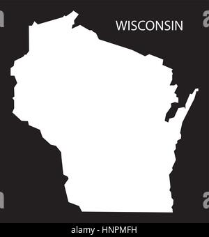 Map of Wisconsin with counties. A simple state border map with county ...