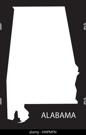 Map of Alabama with counties. A simple state border map with county ...