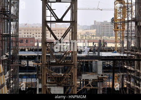 Cairo, Egypt -- New building and office construction in the 6th of ...