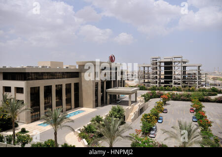Cairo, Egypt -- New building and office construction in the 6th of ...