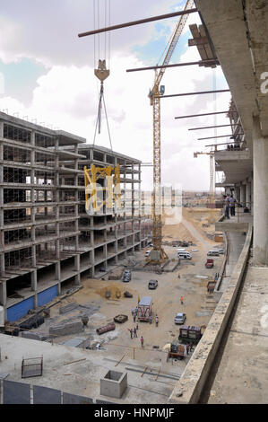 Cairo, Egypt -- New building and office construction in the 6th of ...