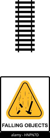 Warning triangle sign. Falling objects vector icon Stock Vector Image ...