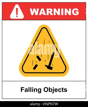 Warning Sign, Falling Objects Stock Vector Image & Art - Alamy