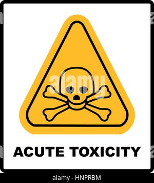 hazard pictogram, acute toxicity hazard symbol. Vector banner for ...