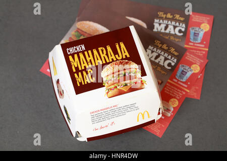 McDonald's Vegetarian Maharaja Mac burger on a white background Stock ...