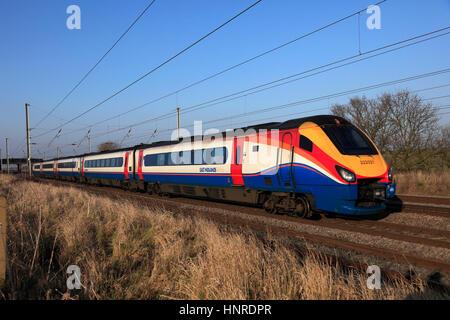 Meridian class 222 021 train, East Midlands Trains livery, between ...