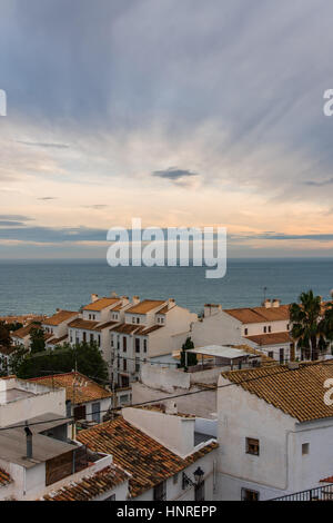 Altea white houses at sunset in Costa Blanca, Spain Stock Photo - Alamy