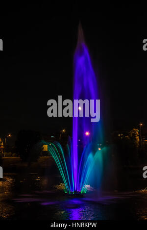 Light and music fountain at Rusanovka. Kiev. Ukraine Stock Photo - Alamy