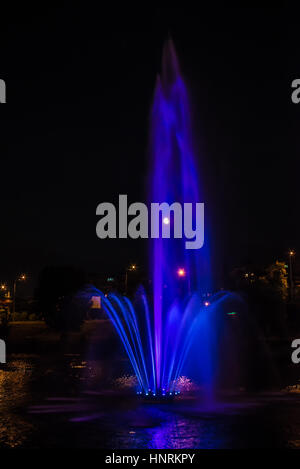 Light and music fountain at Rusanovka. Kiev. Ukraine Stock Photo - Alamy