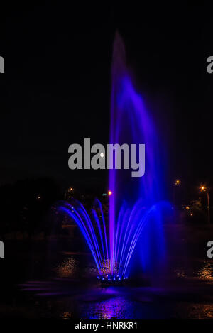 Light and music fountain at Rusanovka. Kiev. Ukraine Stock Photo - Alamy
