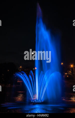 Light and music fountain at Rusanovka. Kiev. Ukraine Stock Photo - Alamy