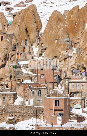 Kandovan - ancient Iranian cave village in the rocks (Candovan), East ...