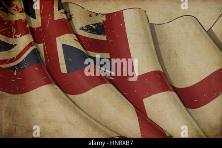 Illustration of a rusty UK flag printed on old paper Stock Photo - Alamy