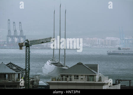 Gibraltar. 16th February 2017. Twenty-four hours after its arrival in ...