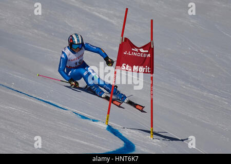 St. Moritz, Switzerland, 16th February 2017. Ana Drev during the Ladies ...