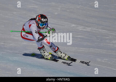 St. Moritz, Switzerland, 16th February 2017. Tina Weirather during the ...